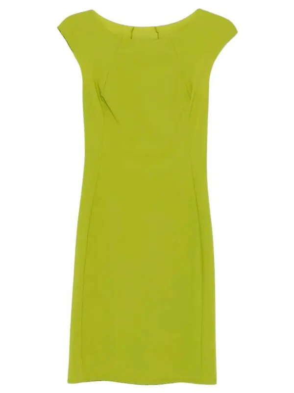 Patrizia Pepe Seam Detail Round Neck Dress - Tech Aloe Green