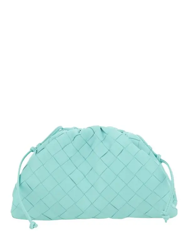 Bottega Veneta Woven Drawstring Clutch Bag - Blue