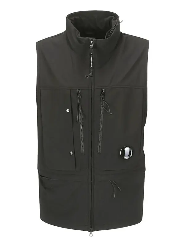 C.P. COMPANY Lens-detail Multi-pocket Gilet - Black