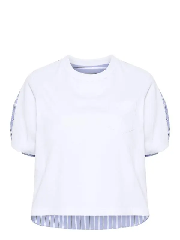 Sacai Contrast Stitch T-shirt - White