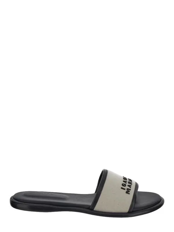 Isabel Marant Étoile Logo-embroidered Slip-on Sandals - Black