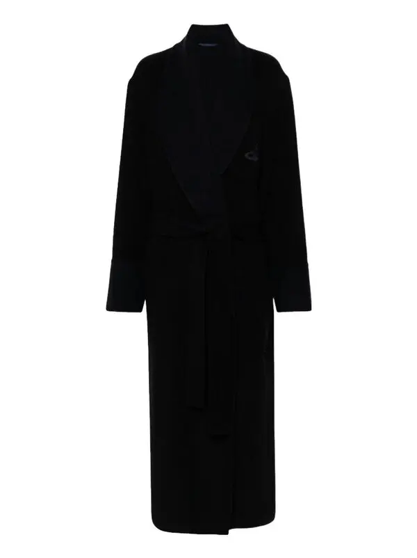 VIVIENNE WESTWOOD Long-sleeved Embroidered Coat - Black