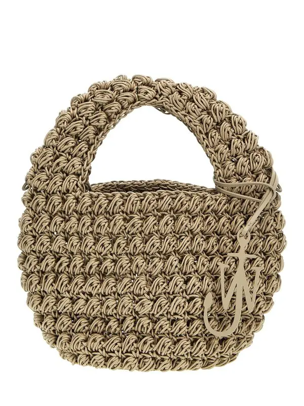 J.W.ANDERSON Jw Anderson Anchor Plaque Shoulder Bag - Nude