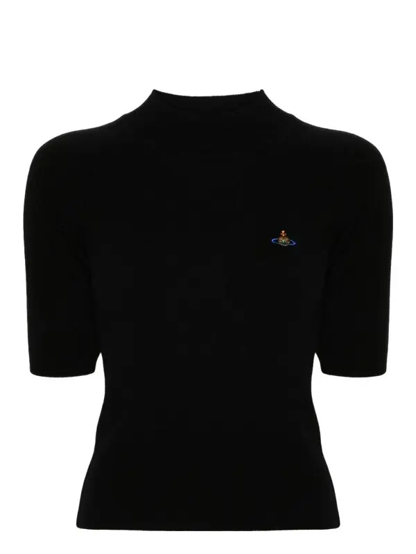 VIVIENNE WESTWOOD Bea Knitted High-neck T-shirt - Black