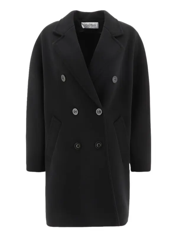 Max Mara Double-breasted Button-up Coat - Black