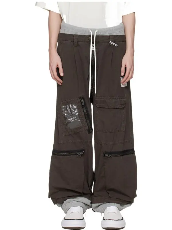 Mihara Yasuhiro Layered Cargo Pants - Dk Brown