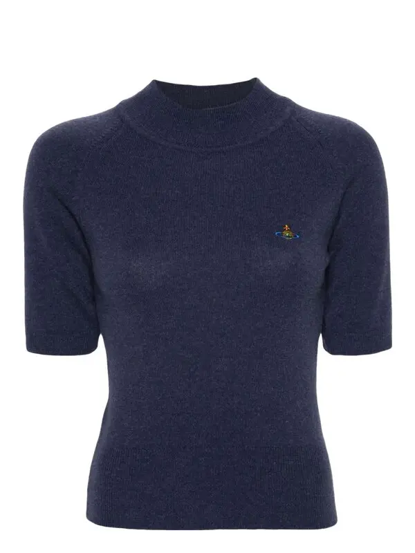 VIVIENNE WESTWOOD Bea Knitted High Neck T-shirt - Black