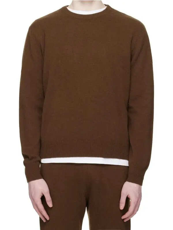 ENTIRE STUDIOS Crew Neck Long Sleeve Sweater - Cedar