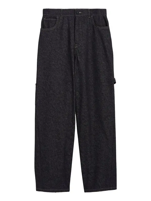 Max Mara Logo Patch Wide-leg Jeans - Blue