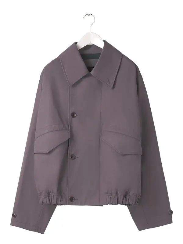 LEMAIRE Oversized Collar Bomber Jacket - Deep Mauve