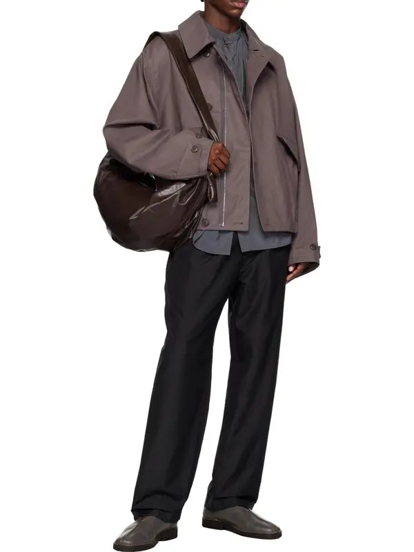 LEMAIRE Oversized Collar Bomber Jacket - Gray