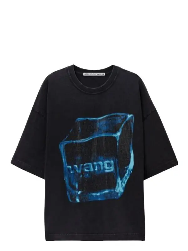 Alexander Wang Crystal Cube Graphic T-shirt - Black
