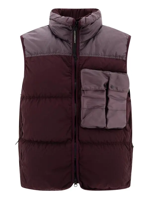 C.P. COMPANY Lens-detailed Quilted Gilet - Black