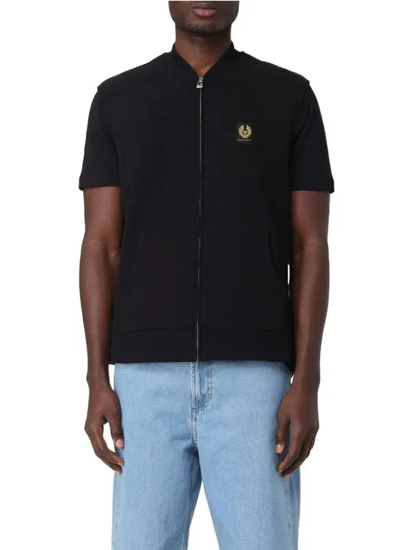 Belstaff Logo Short Sleeve Casual Jacket - Black
