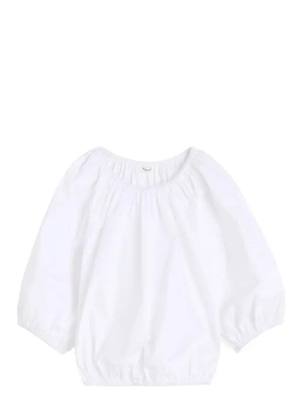 BY MALENE BIRGER Elastic Neckline Blouse - Pure White