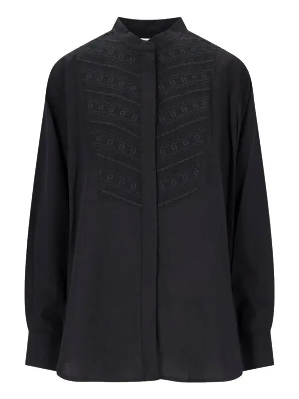 Isabel Marant Étoile Embroidered Long-sleeved Shirt - Black