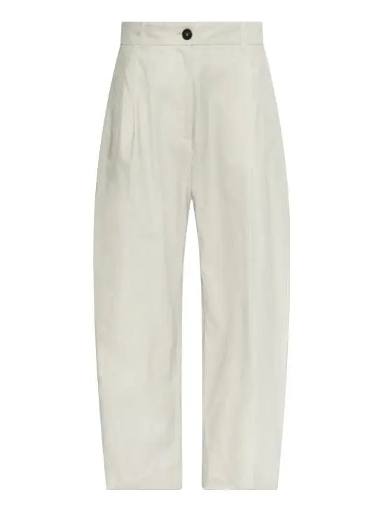 Studio Nicholson High-waisted Wide-leg Pants - White