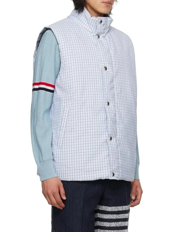 Thom Browne Zip-up Padded Gilet - Blue