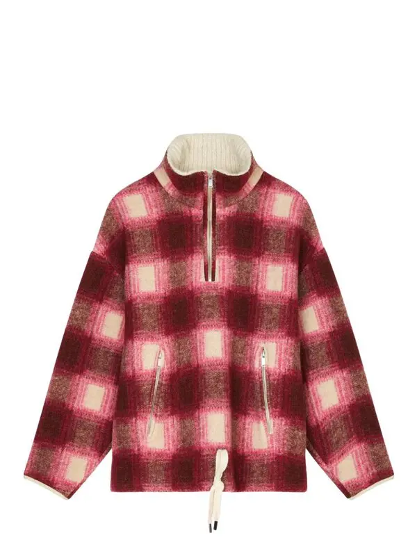 Isabel Marant Étoile Giovany" Plaid Zip-up Jacket - Red
