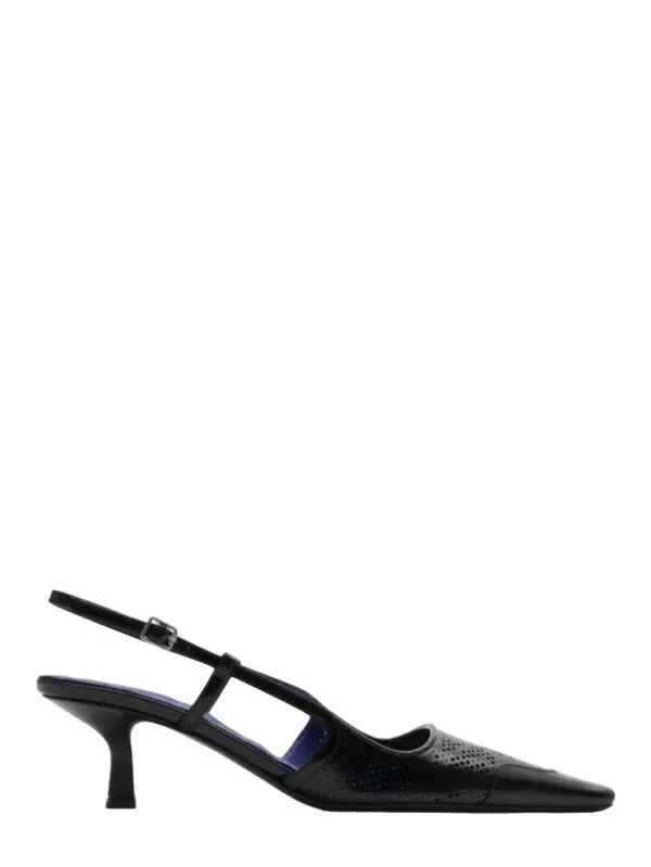 Burberry Square-toe Slingback Pumps - Black