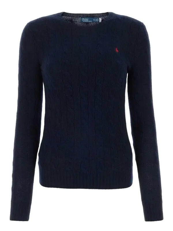 Polo Ralph Lauren Cable-knit Jumper With Embroidered Pony - Black