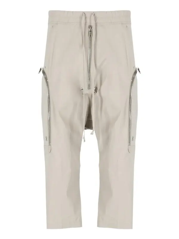 Rick Owens Zip Detailed Drawstring Trousers - Nude