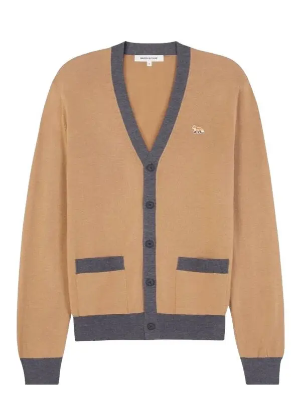 Maison Kitsuné Baby Fox-patch Button-up Cardigan - Nude
