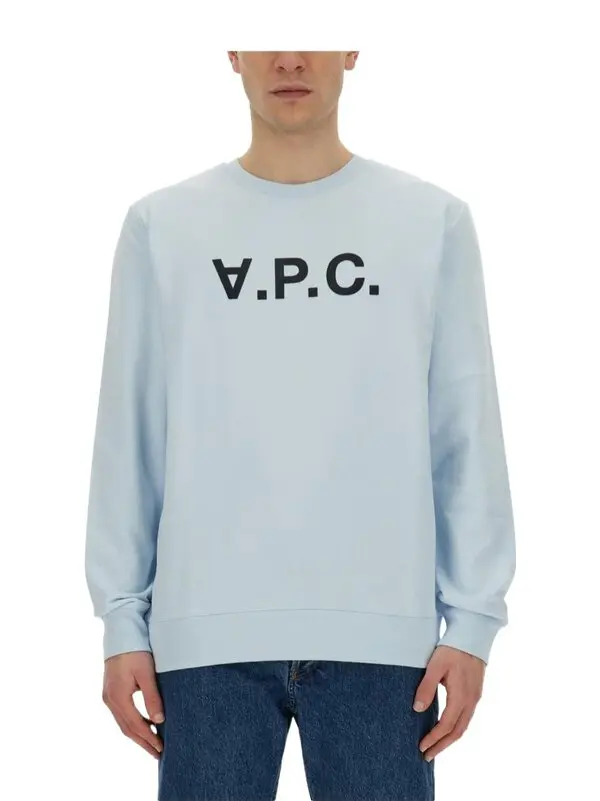 A.p.c. Logo Printed Crewneck Sweatshirt - Green