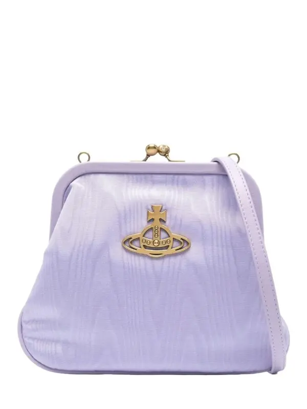 VIVIENNE WESTWOOD Logo Clasp Clutch Bag - Purple
