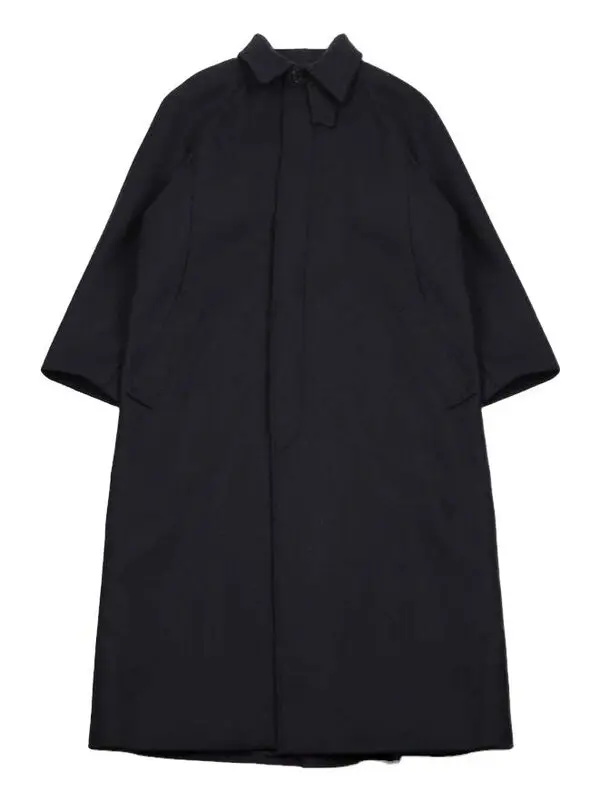 A.p.c. Button Maxi Coat - Deep Navy Blue