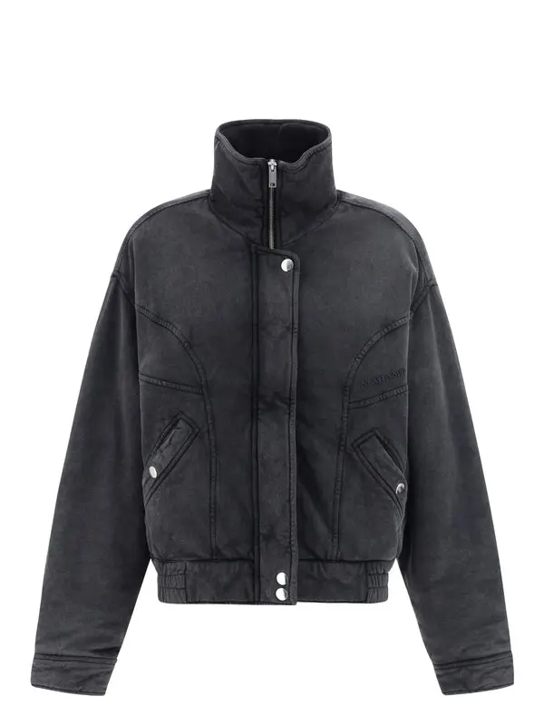 Isabel Marant Étoile Paverti Panelled Zipped Bomber Jacket - Black