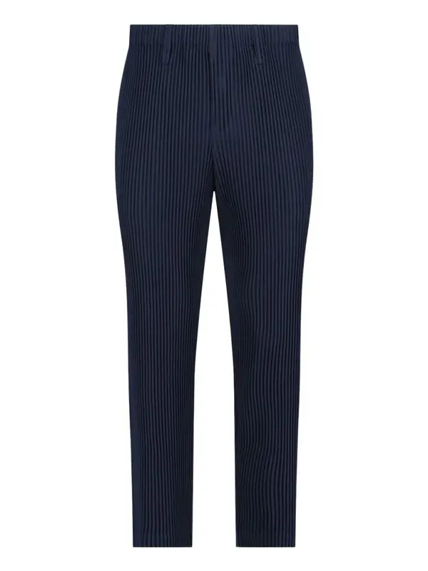 Issey Miyake Homme Plissé Pleated Straight-leg Trousers - Black
