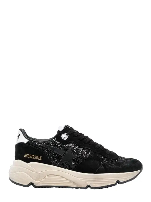 GOLDEN GOOSE Running Sole Glittered Sneakers - Black