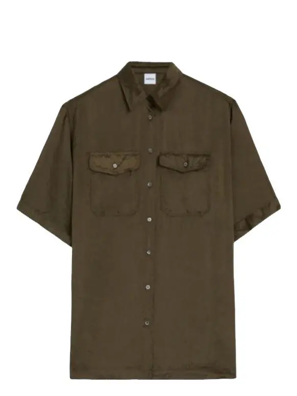 Aspesi Short-sleeved Pocket Shirt - Brown