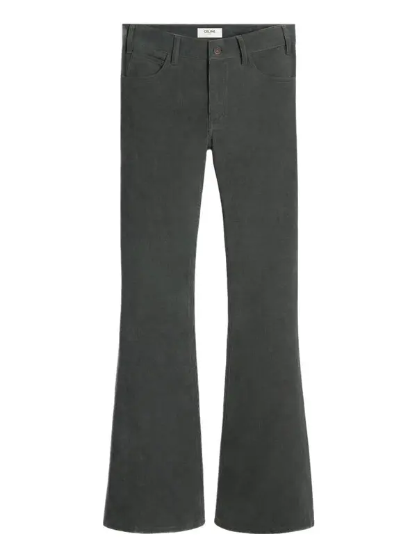 Celine Marco Corduroy Trumpet Leg Jeans - Black