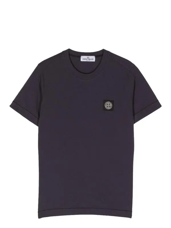 Stone Island Logo Patch Short Sleeve T-shirt - Dark Blue