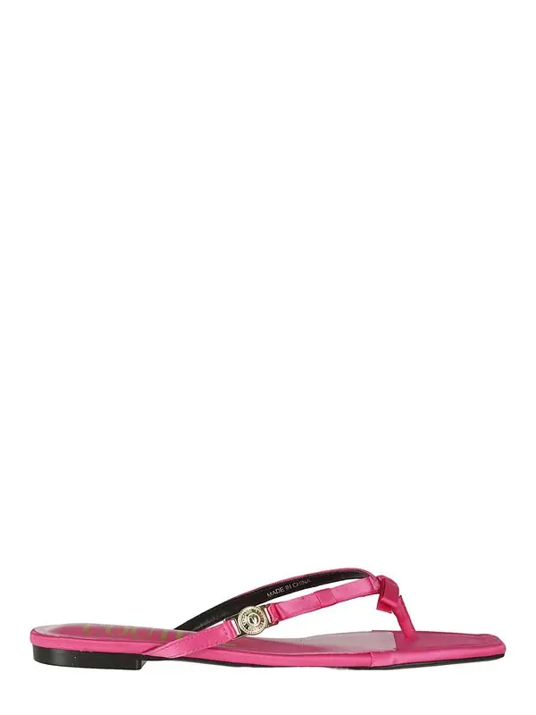 Versace Flip Flops With Bow Detailing - Pink