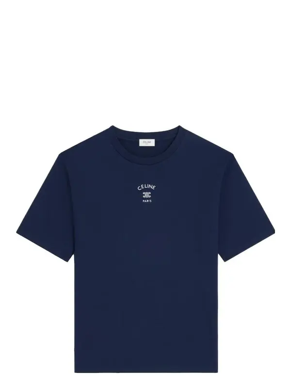 Celine Cotton Jersey T-shirt - Dark Navy