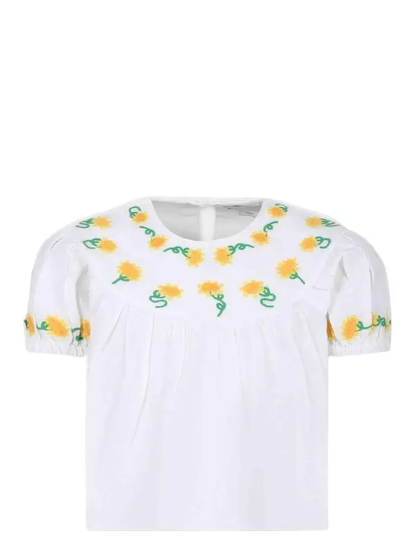 Stella McCartney Embroidered Sunflower Blouse - White