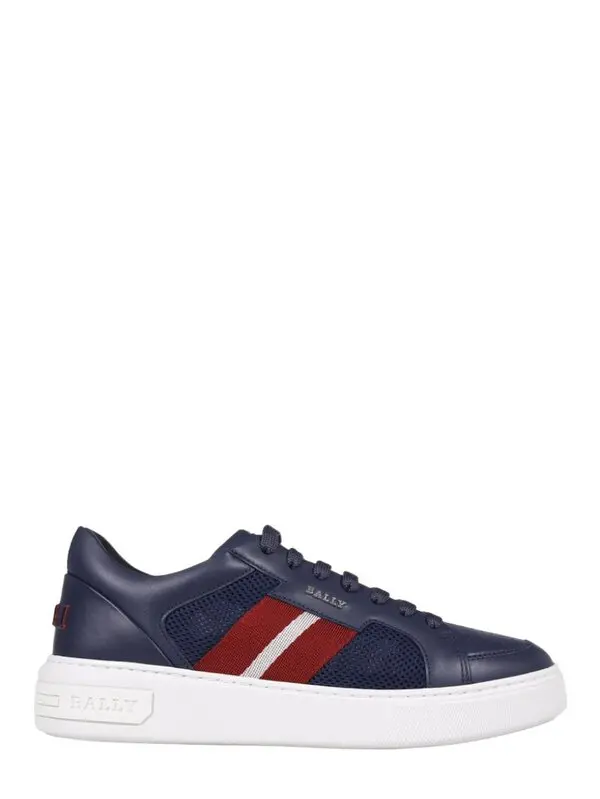 Bally Calfskin Stripe Detailed Lace-up Sneakers - White