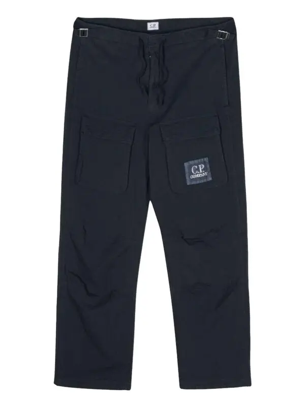 C.P. COMPANY Logo Appliqué Cargo Pants - Black