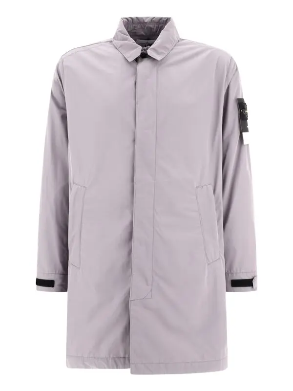 Stone Island Compass Motif Coat - Dove-grey