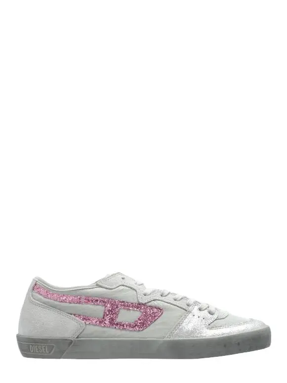 DIESEL® D" Glitter Sequined Low-top Sneakers - Grey