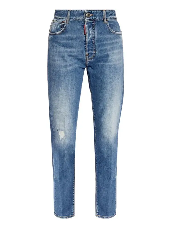 Dsquared2 642 Straight-leg Stonewashed Jeans - Blue