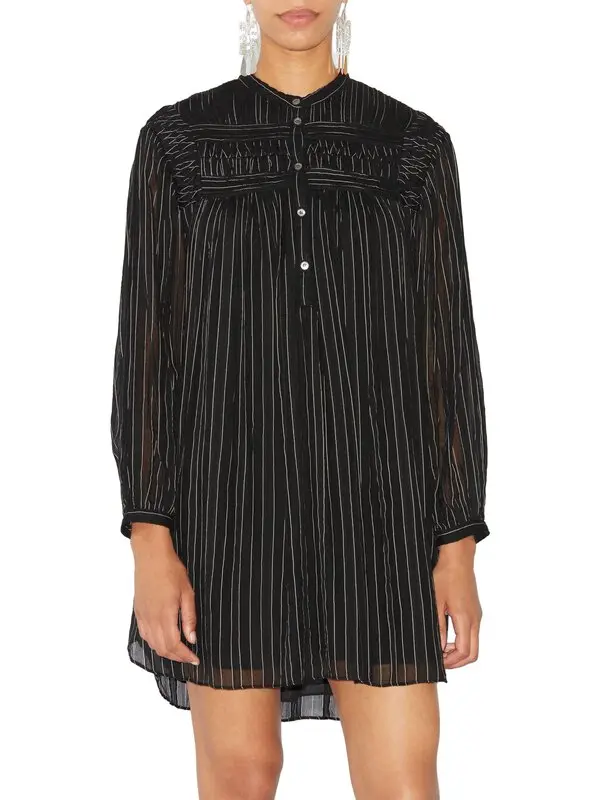 Isabel Marant Étoile Leozi" Striped Mini Dress - Black