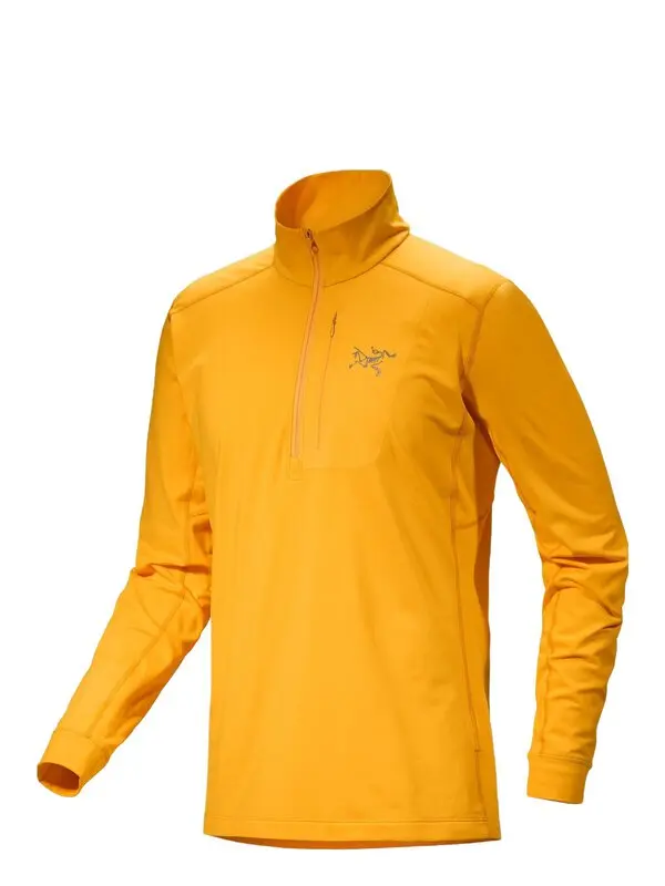Arc'teryx Zipper Collar Sweatshirt With Laminated Chest Pocket - Orange