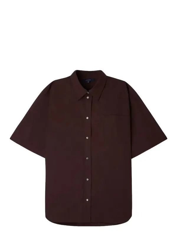 Soeur Short-sleeved Button-down Shirt - Black