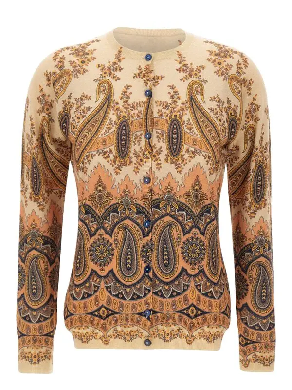 Etro Paisley-print Cardigan - Brown