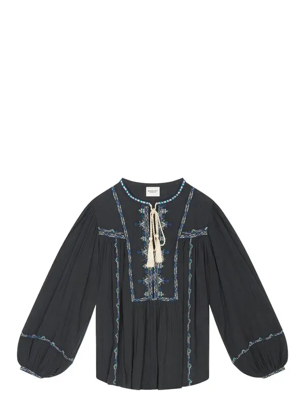 Isabel Marant Étoile Silekia Tassel-detailed Blouse - Black