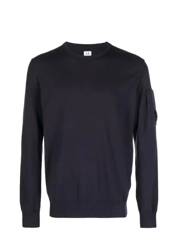 C.P. COMPANY Logo Patch Sleeve Sweatshirt - Black